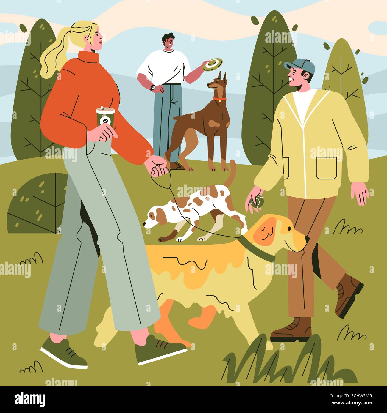 Dogs socializing Stock Vector Images - Alamy