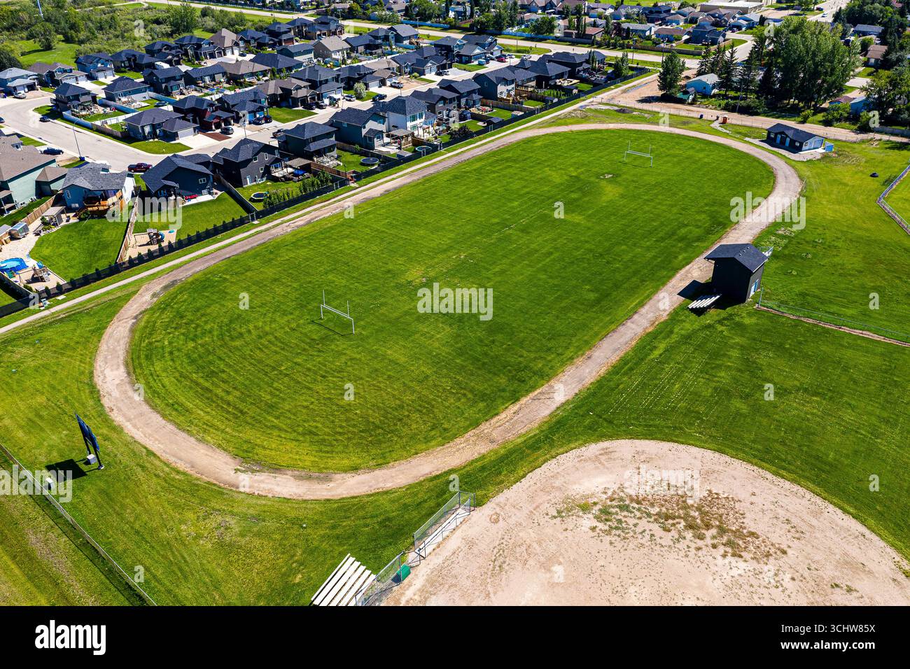 Martensville High School in Saskatchewan captured from above ...