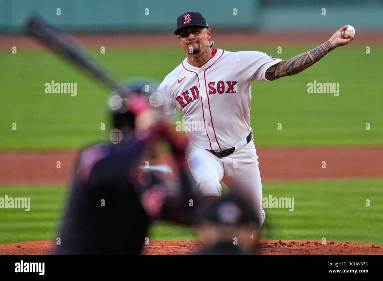 Boston Red Sox pitcher Brennan Bernardino delivers during the first ...