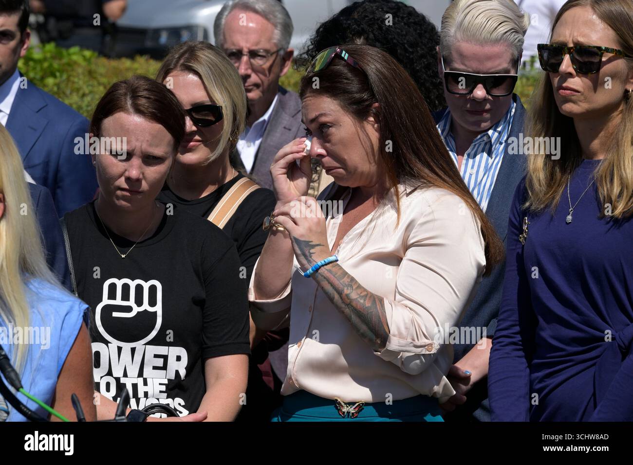 Survivors of Jeffrey Epstein’s abuse Haley Robson during a press ...
