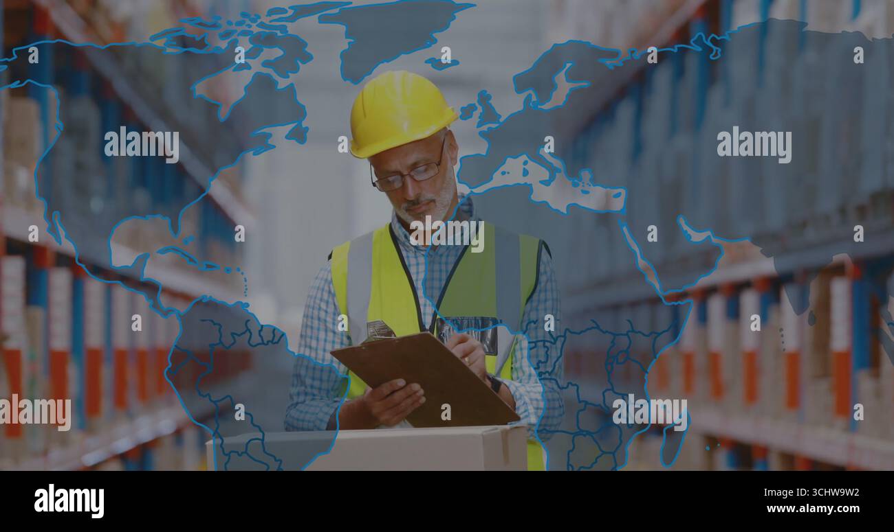 Man in glasses shirt boxes hi-res stock photography and images - Alamy