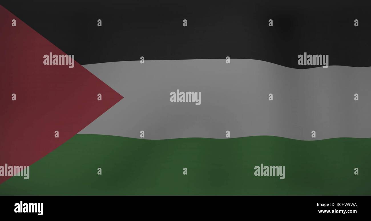 Flag palestine waving against vibrant hi-res stock photography and ...