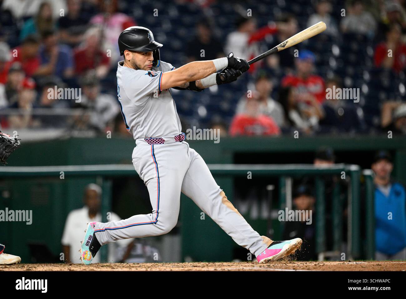 Miami Marlins' Agustin Ramirez in action during a baseball game against ...