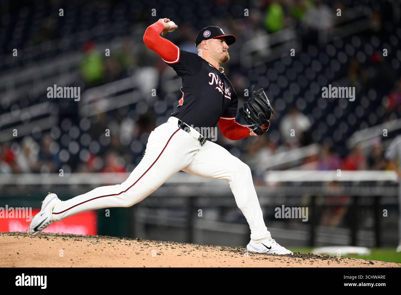 Washington Nationals starting pitcher Cade Cavalli (24) in action ...