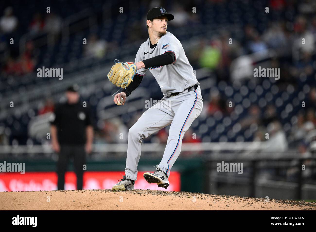 Miami Marlins starting pitcher Adam Mazur (60) in action during a ...