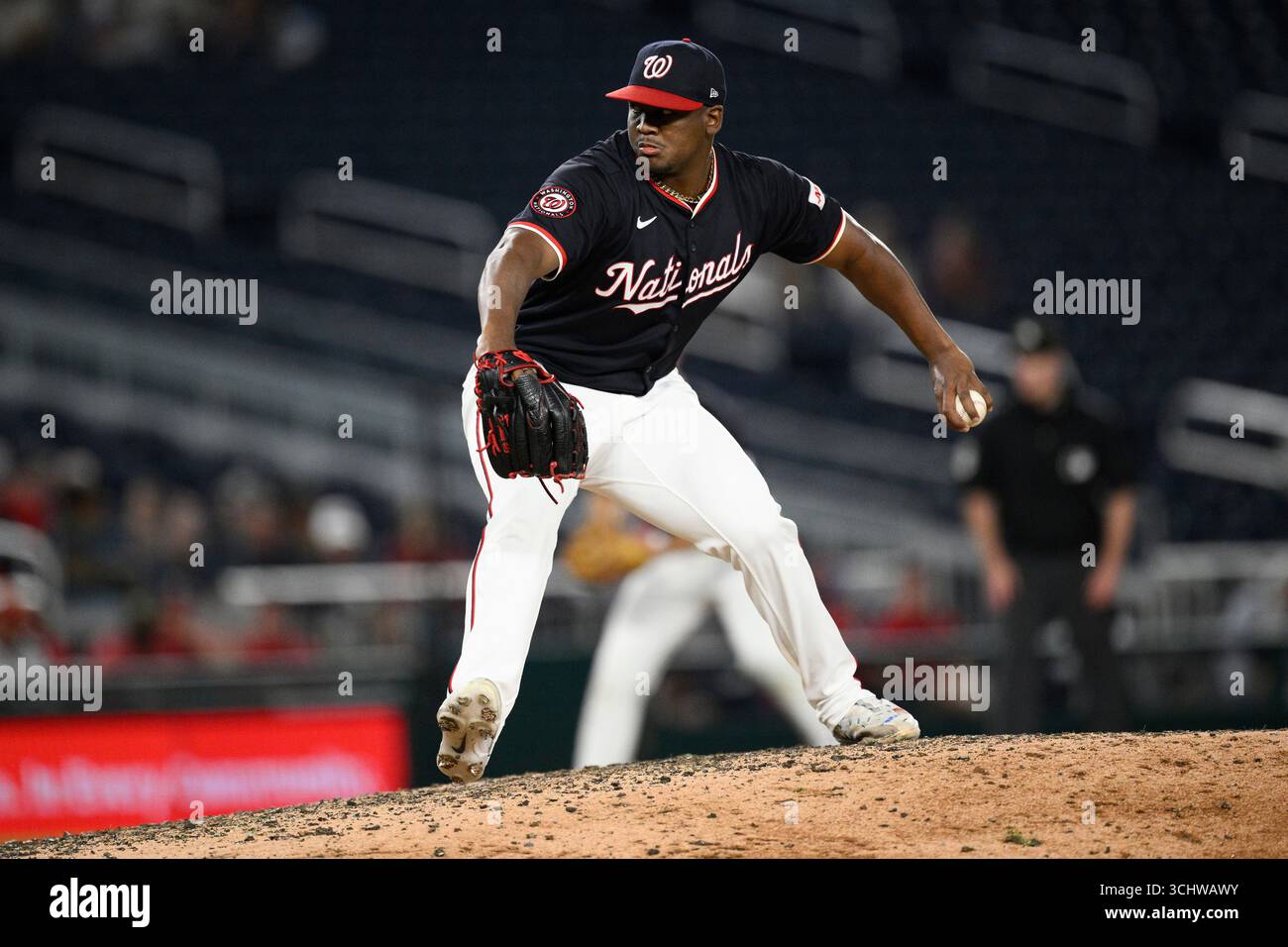 Washington Nationals relief pitcher Jose Ferrer (47) in action during a ...