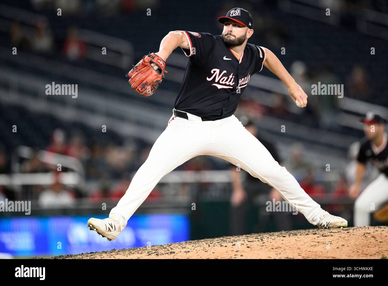 Washington Nationals relief pitcher Konnor Pilkington (45) in action ...