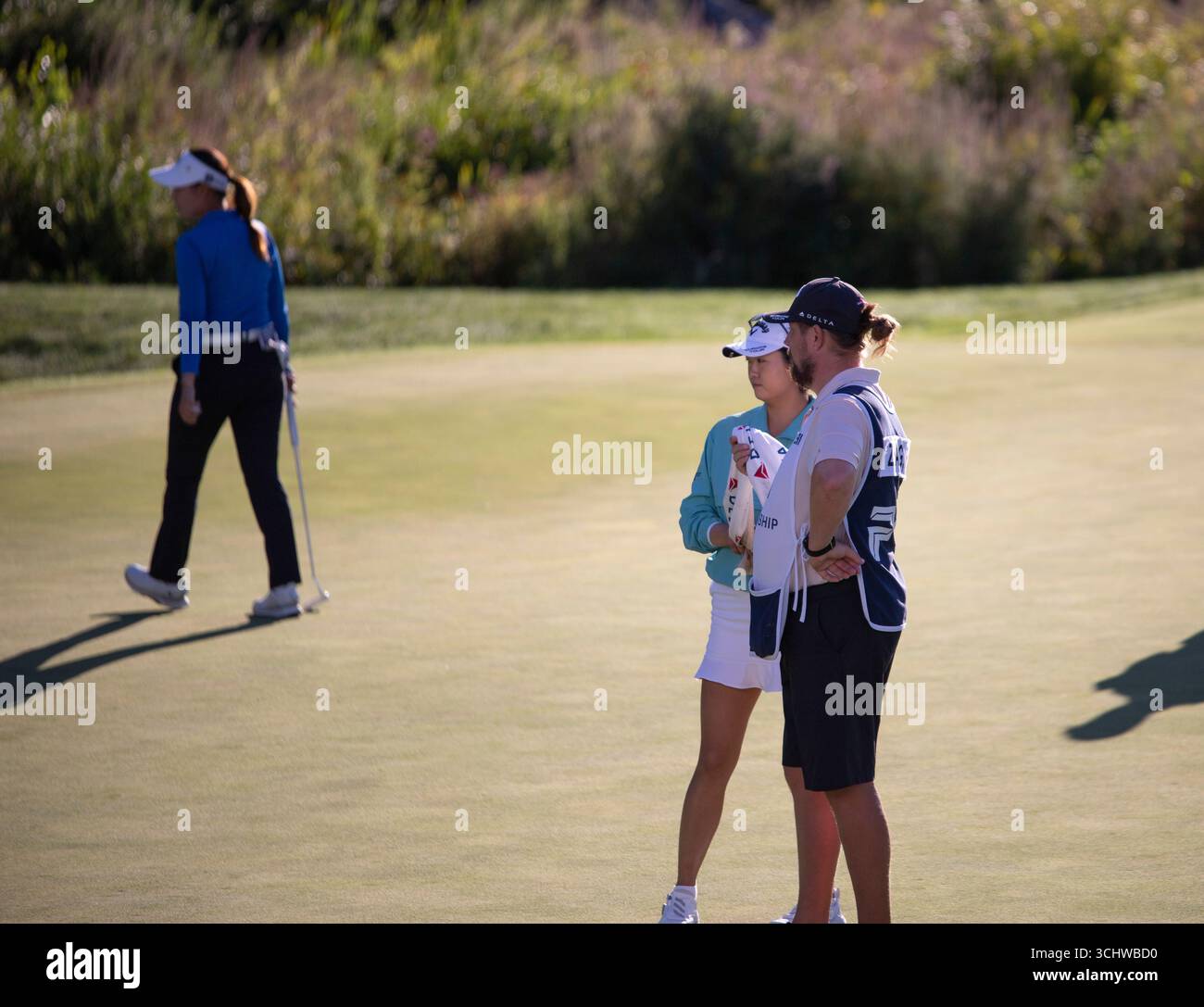 Norton, MA. August 31, 2025. Rose Zhang and winner Miranda Wang at the ...
