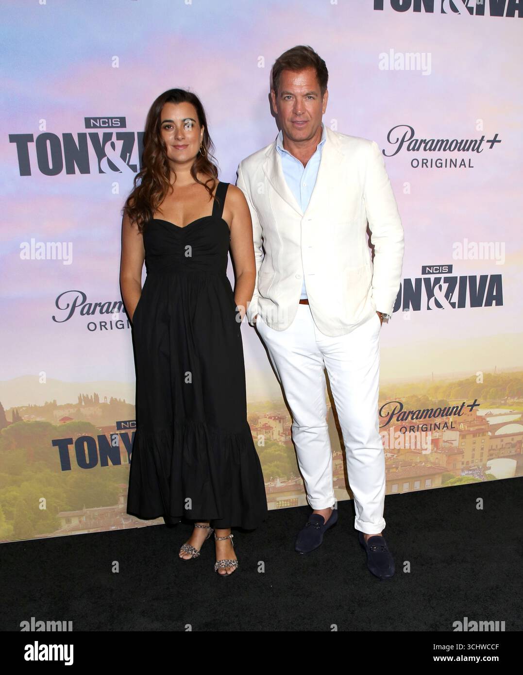 Cote de Pablo and Michael Weatherly attending the 'NCIS: Tony & Ziva ...
