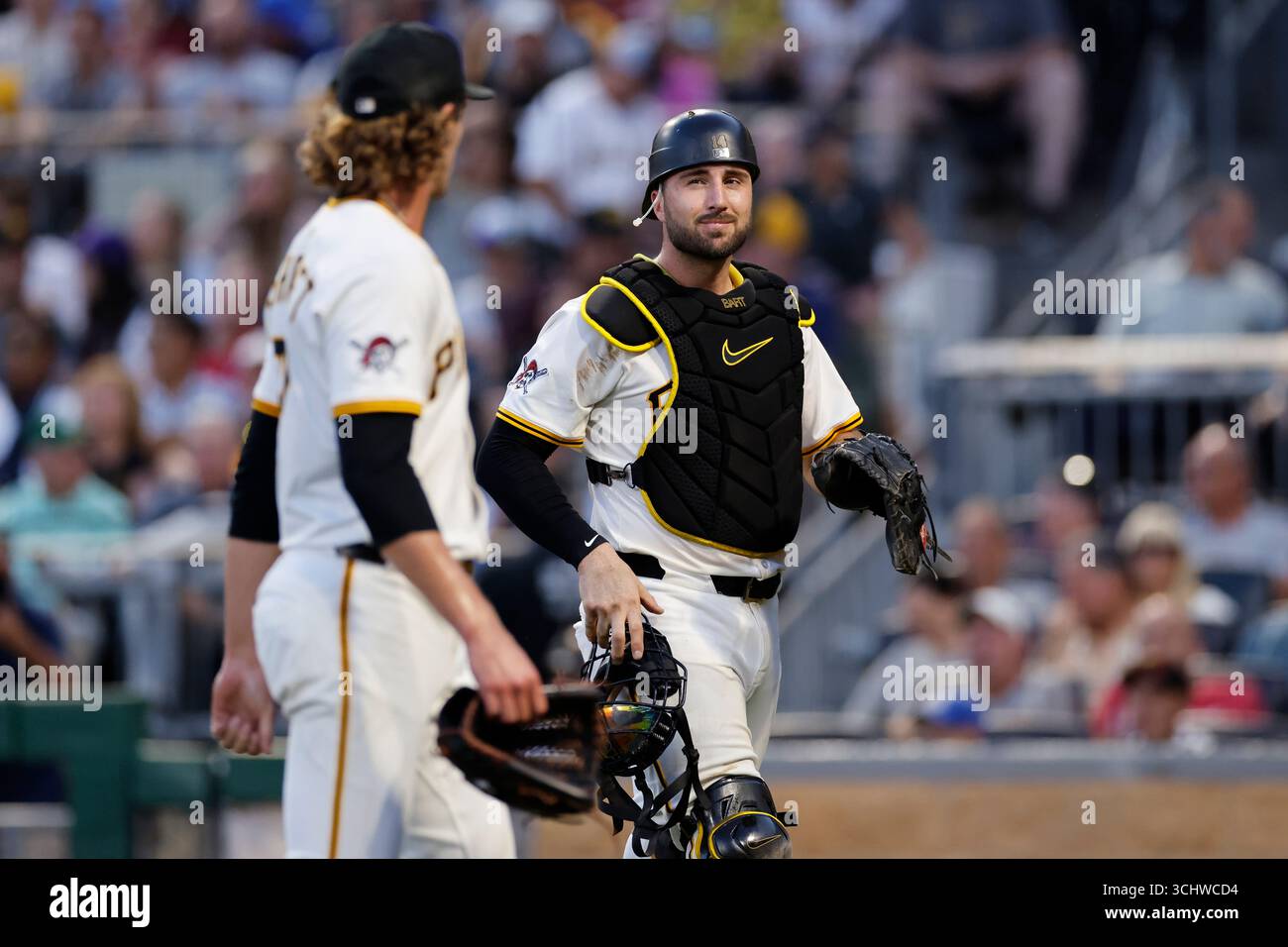 PITTSBURGH, PA - SEPTEMBER 03: Joey Bart #14 of the Pittsburgh Pirates ...