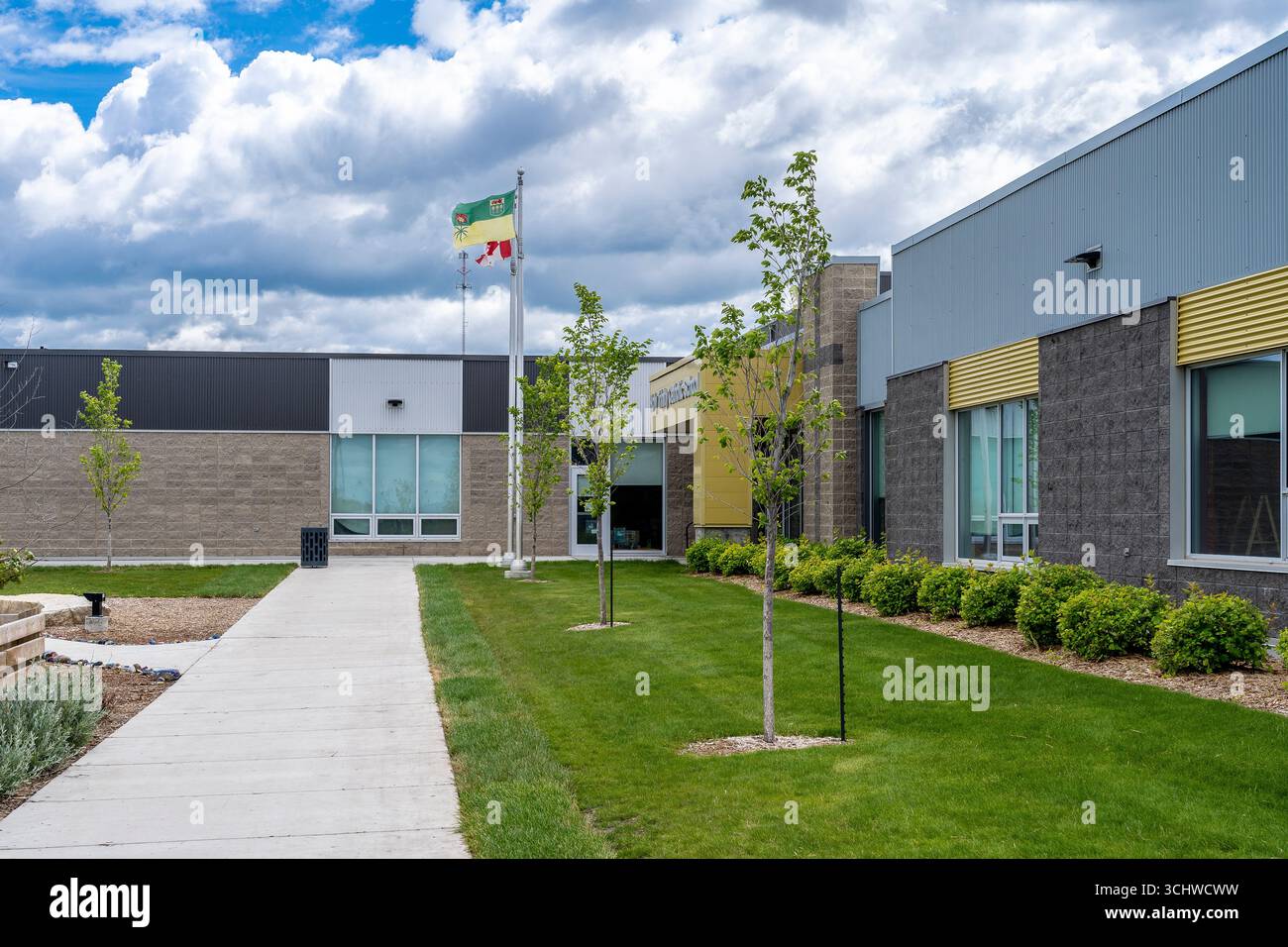 Ground photo of the main entrance to Holy Trinity Catholic School ...
