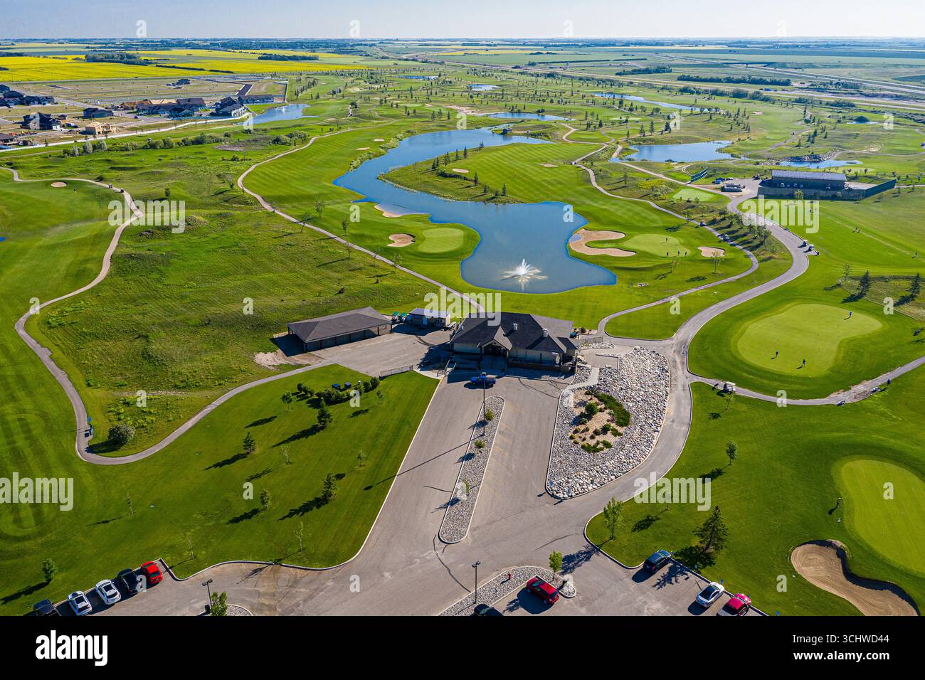 Sweeping drone photo of The Legends Golf Club in Warman, Saskatchewan ...