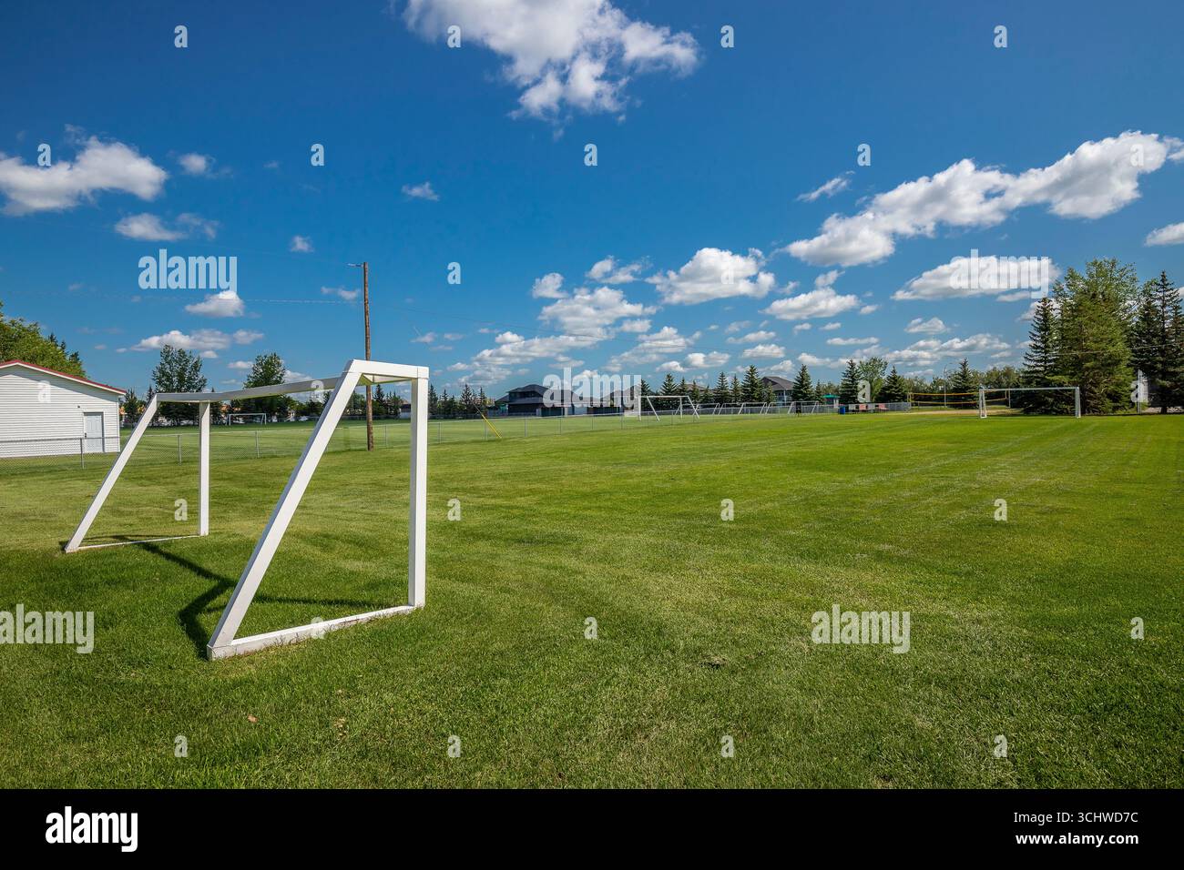 Ground-level photo of the soccer fields at Arthur Neufeld Soccer Pitch ...