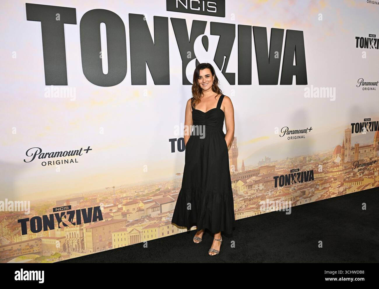 Cote de Pablo attends the "NCIS: Tony & Ziva" red carpet photo call at ...