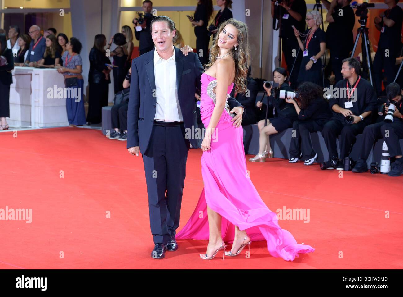 Vito Schnabel (l) and Helena Althof (r) attend the "In the hand of ...