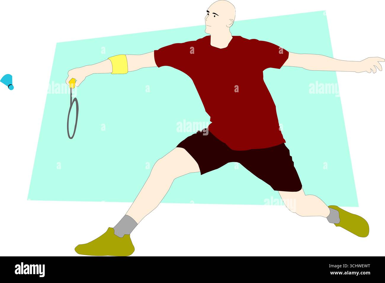 Playing badminton illustration vector hi-res stock photography and ...