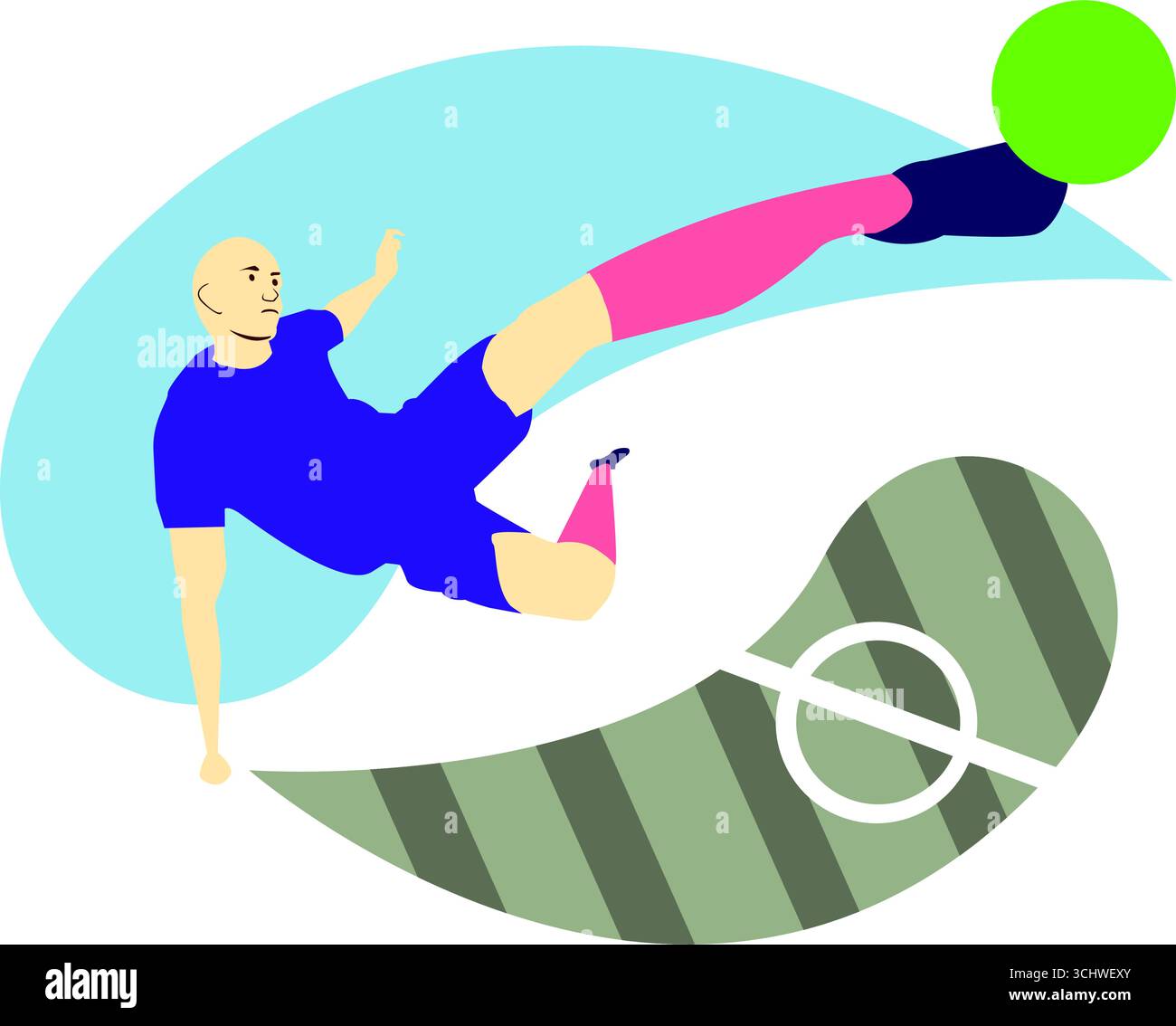 Kick ball Illustration Stock Vector Image & Art - Alamy