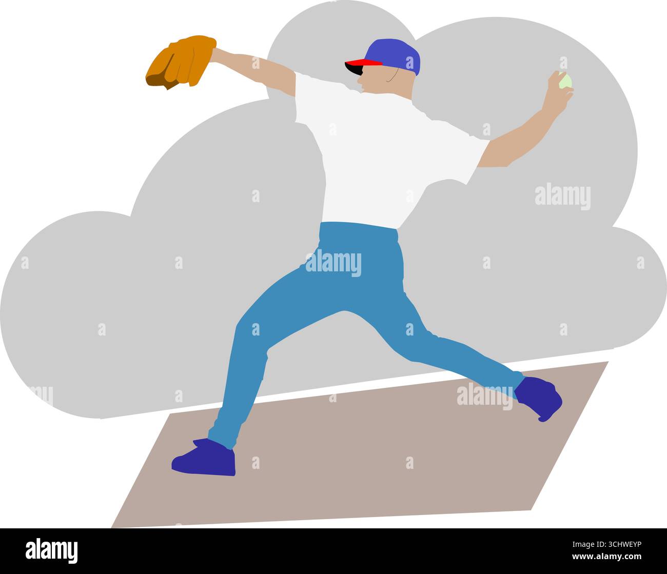 Batter hitting baseball Stock Vector Images - Alamy
