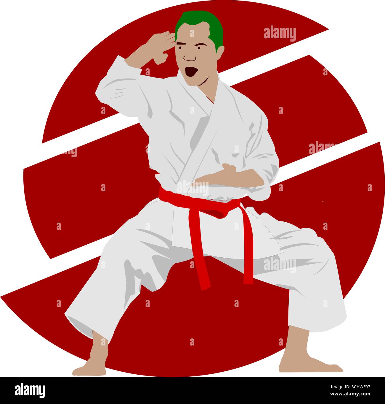 Karate Athlete Poses Stock Vector Image & Art - Alamy