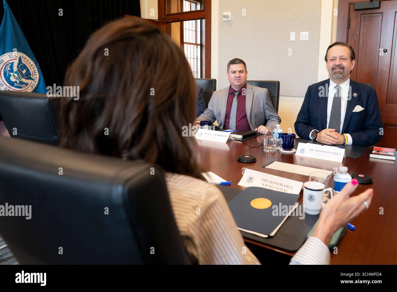 Department of Homeland Security (DHS) Secretary Kristi Noem meets with ...