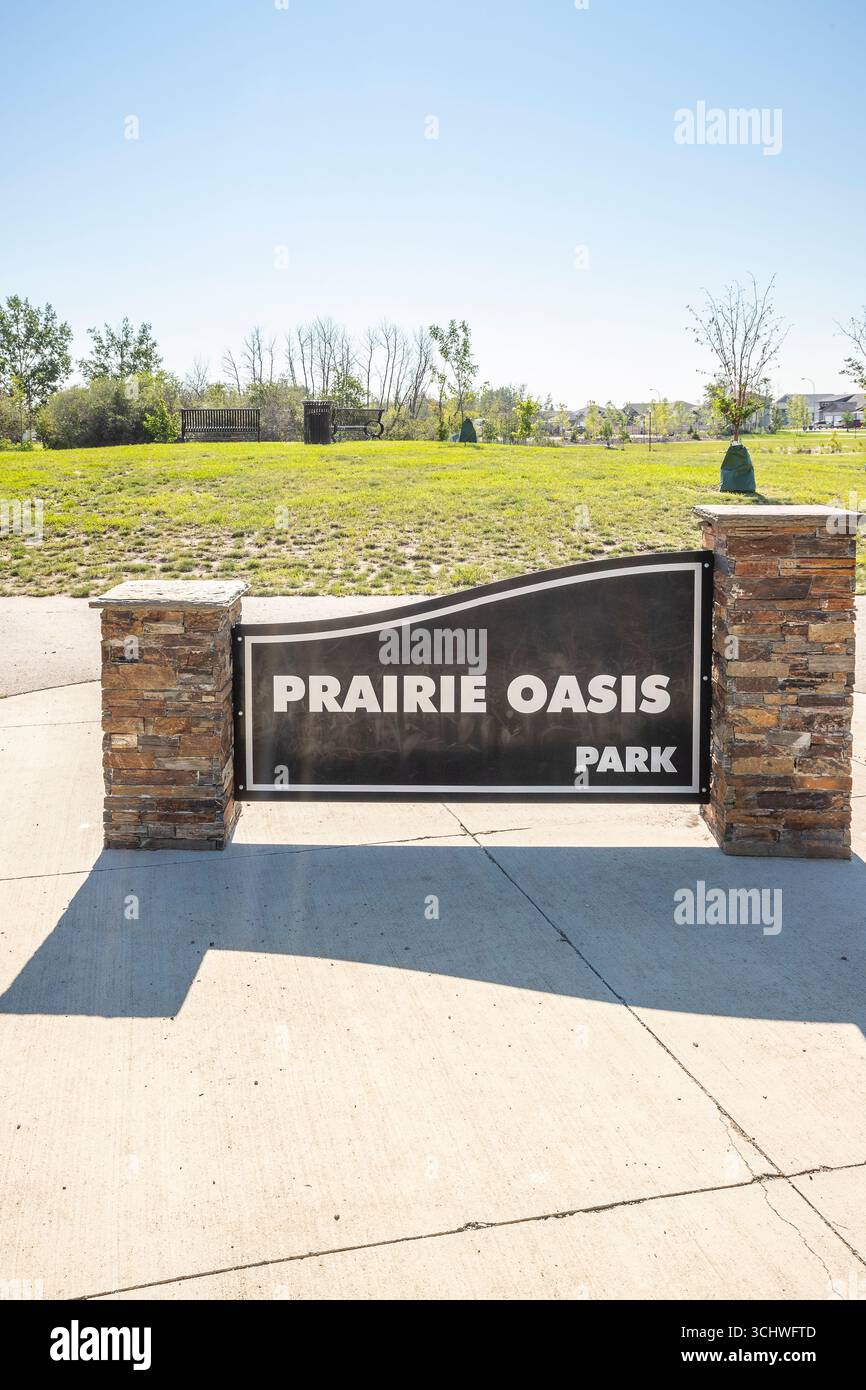 Ground photo of Prairie Oasis Park featuring play areas, walking trails ...