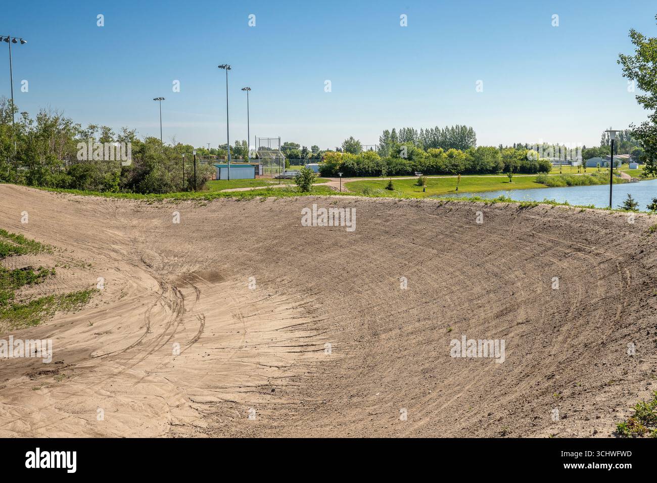Ground photo of Prairie Oasis Park featuring play areas, walking trails ...
