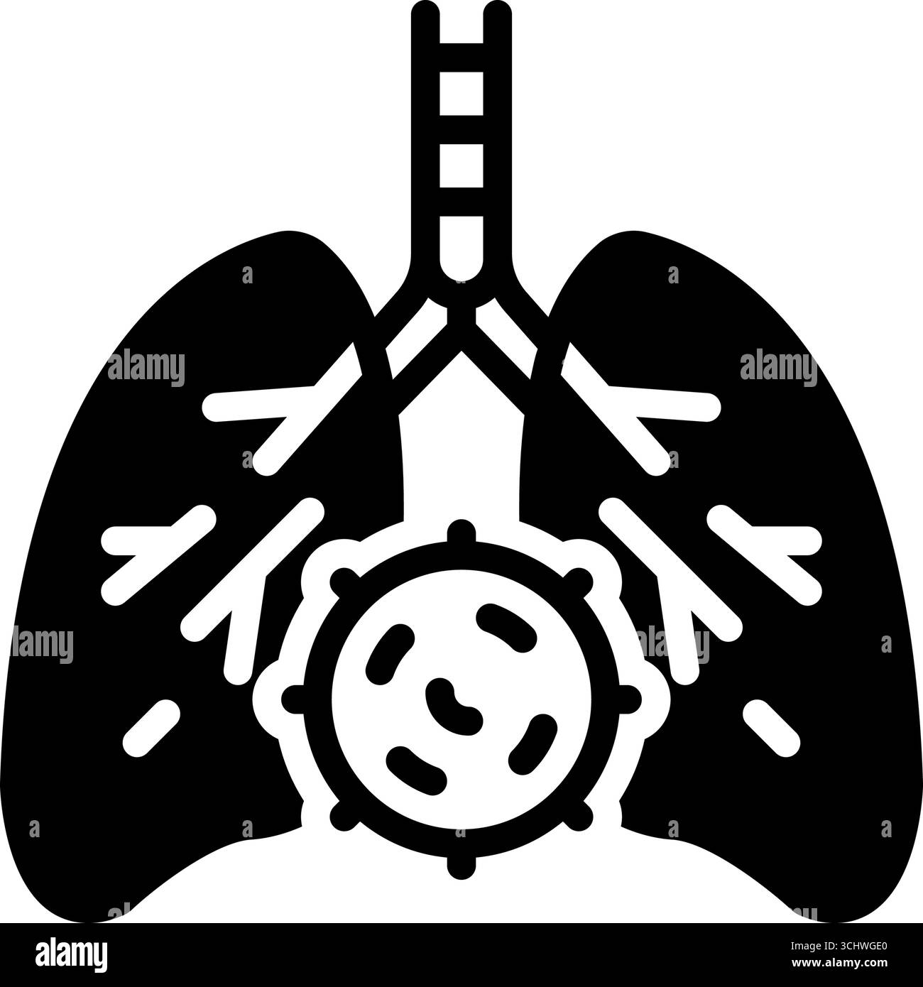 Pneumonia silhouette Black and White Stock Photos & Images - Alamy
