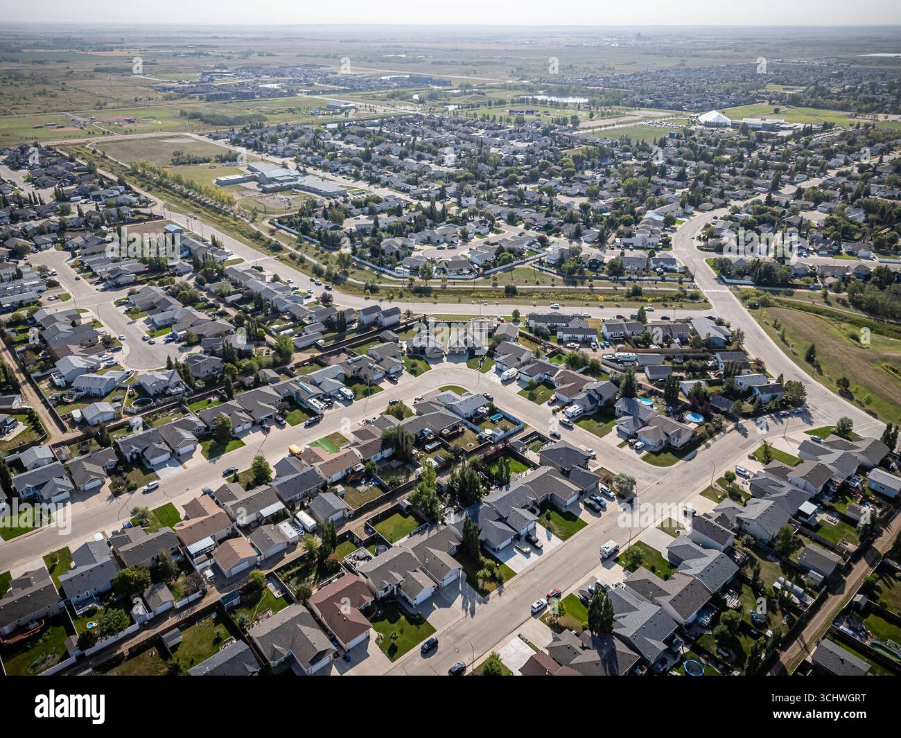 A high-resolution aerial drone photo of Martensville, Saskatchewan ...