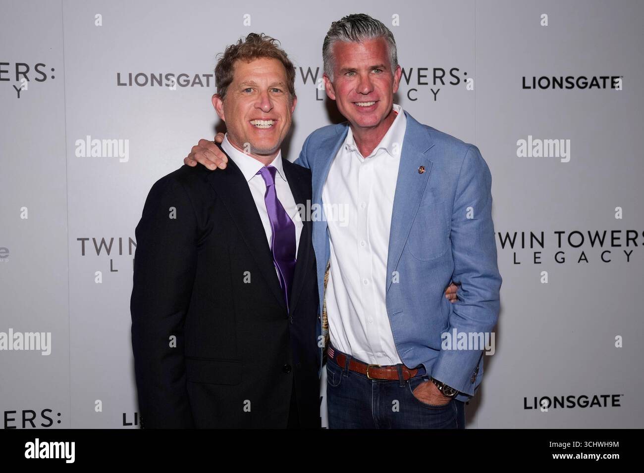 Robert Port, left, and Johnathan Lennox attend the premiere of "Twin ...