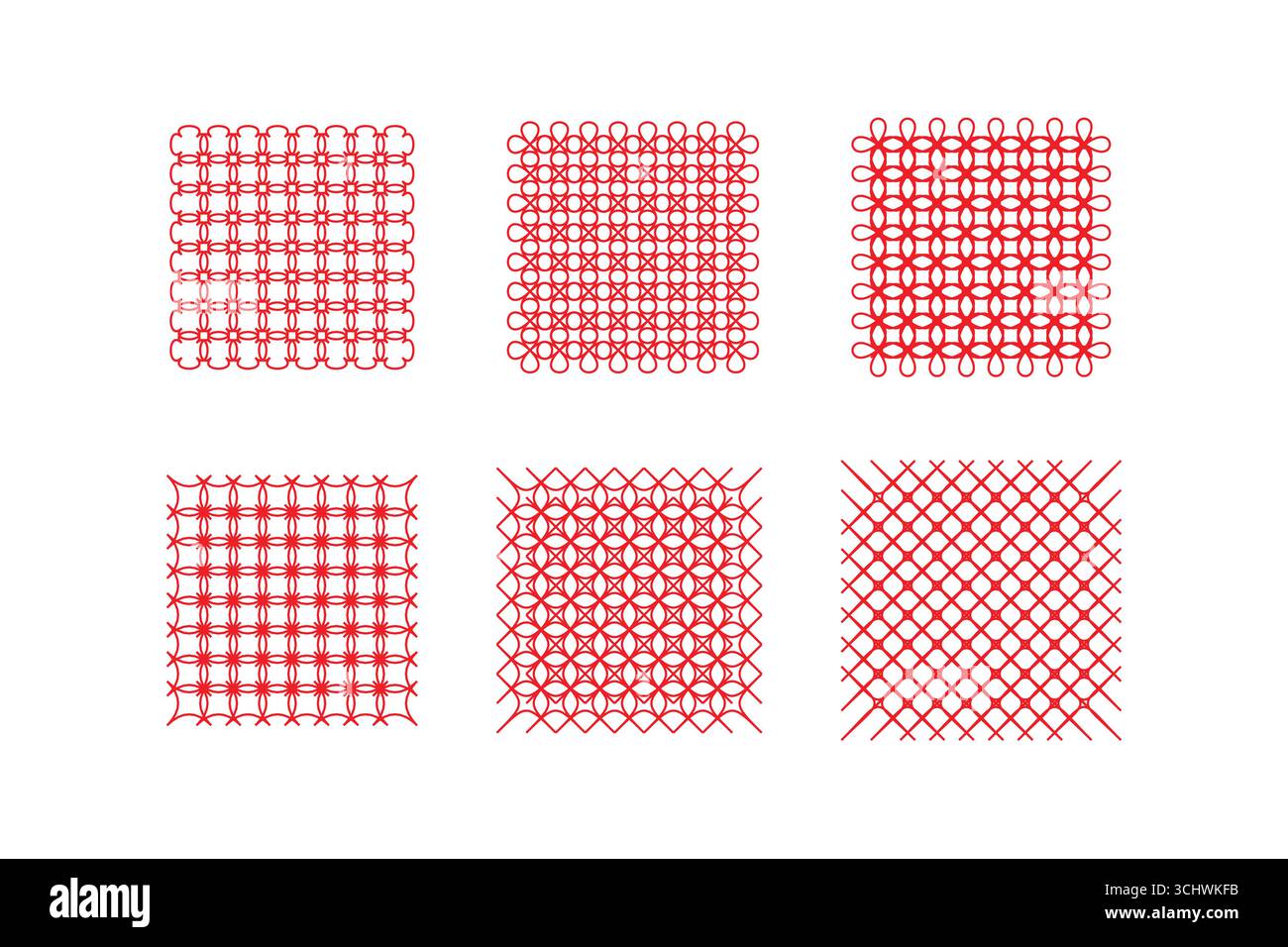 Bold patterns in red Cut Out Stock Images & Pictures - Alamy