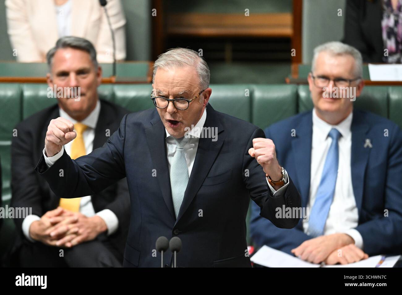 Australian Prime Minister Anthony Albanese speaks during Question Time ...