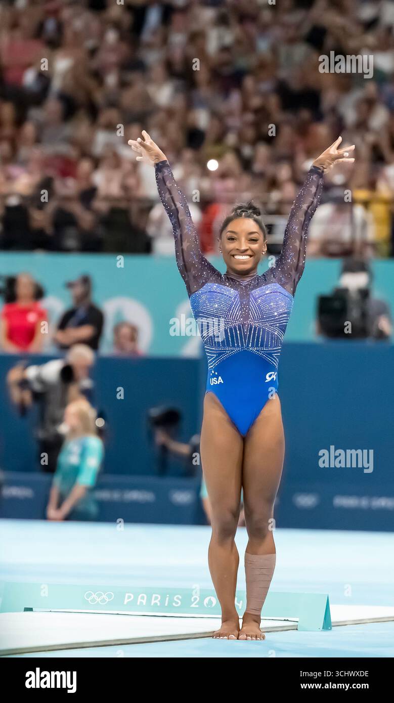 SIMONE BILES (USA) of the United States, competes in the Women's All ...