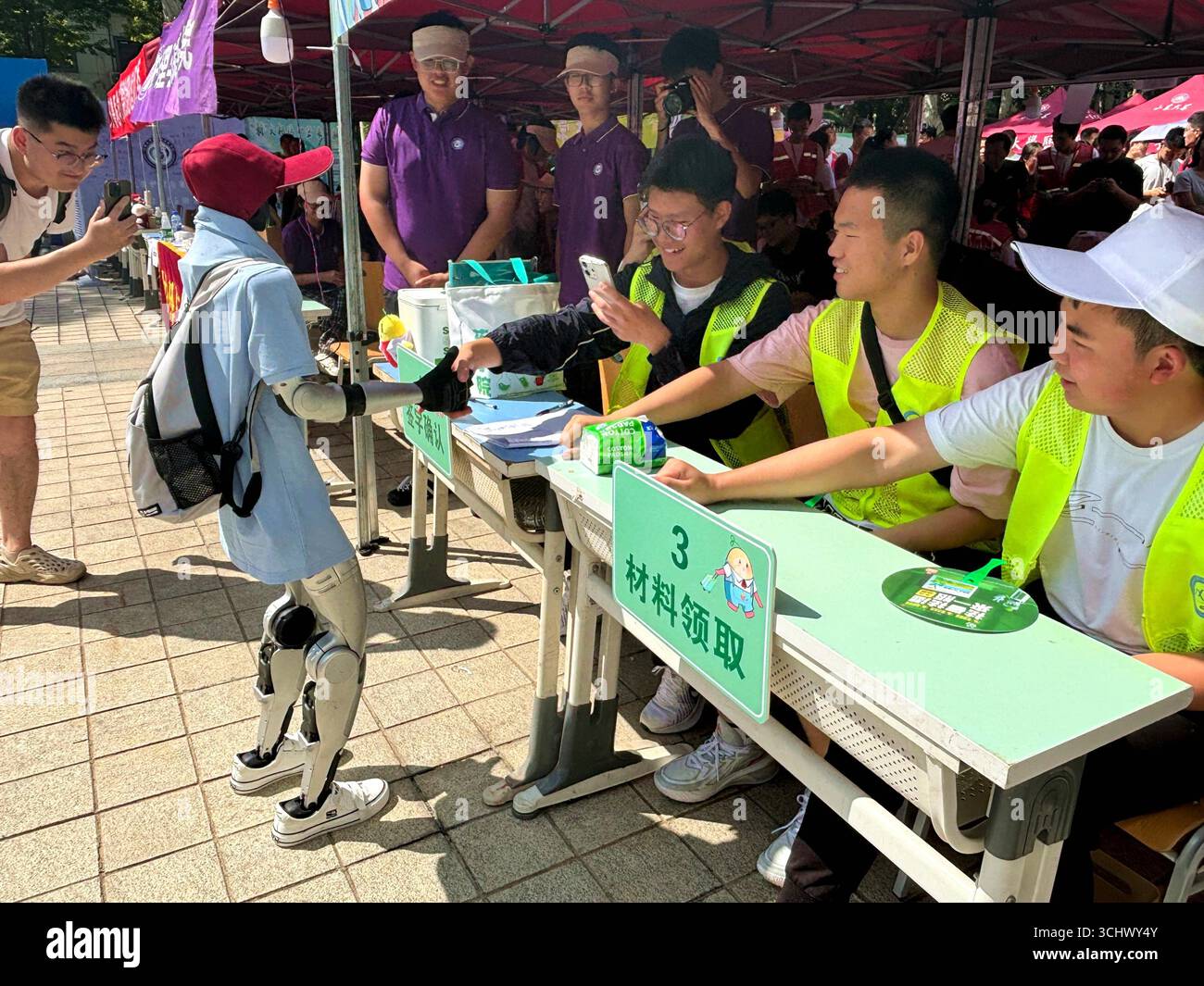 **CHINESE MAINLAND, HONG KONG, MACAU AND TAIWAN OUT** A humanoid robot ...