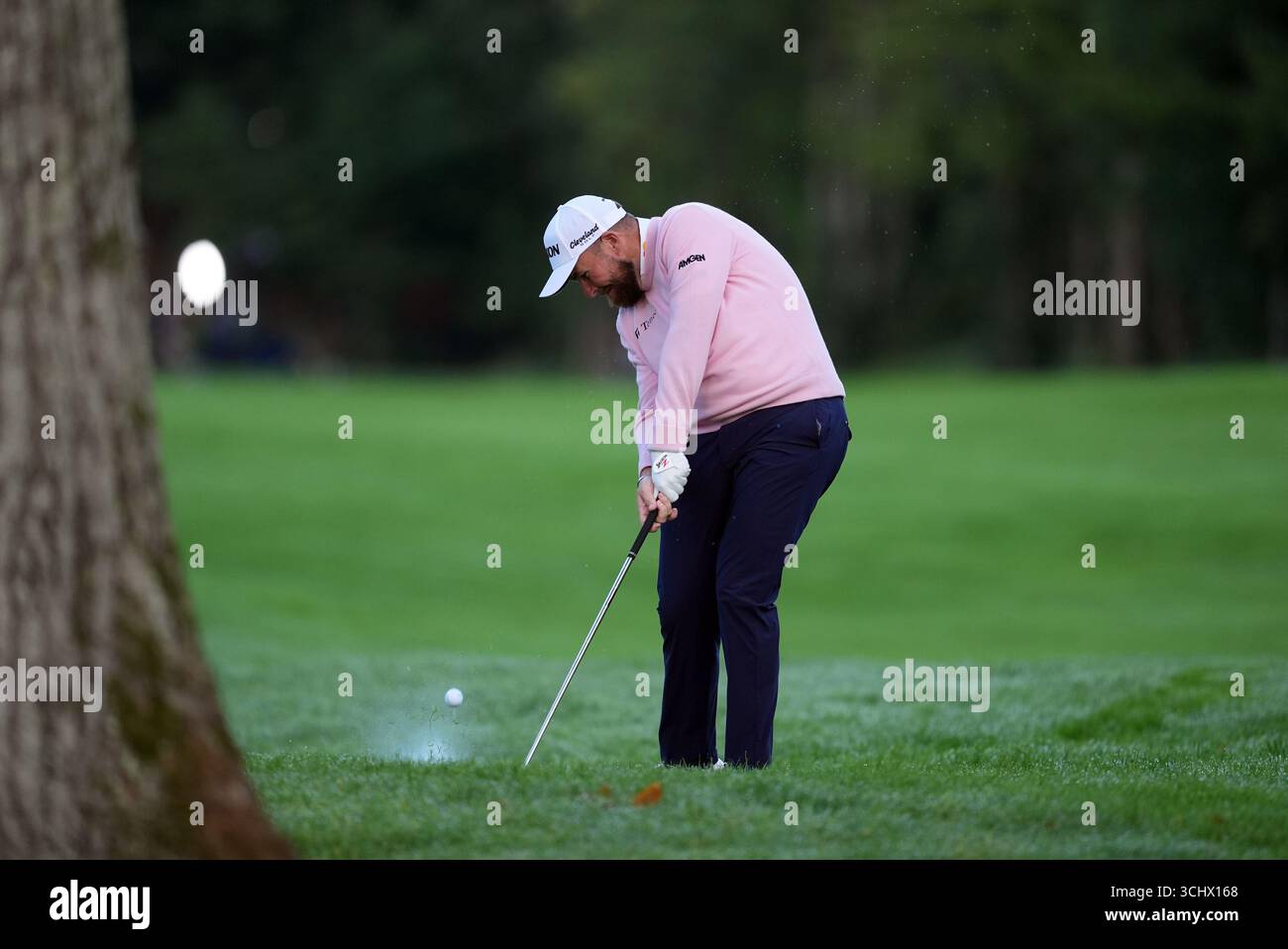 Shane Lowry plays his second shot on the 10th on day one of the 2025 ...