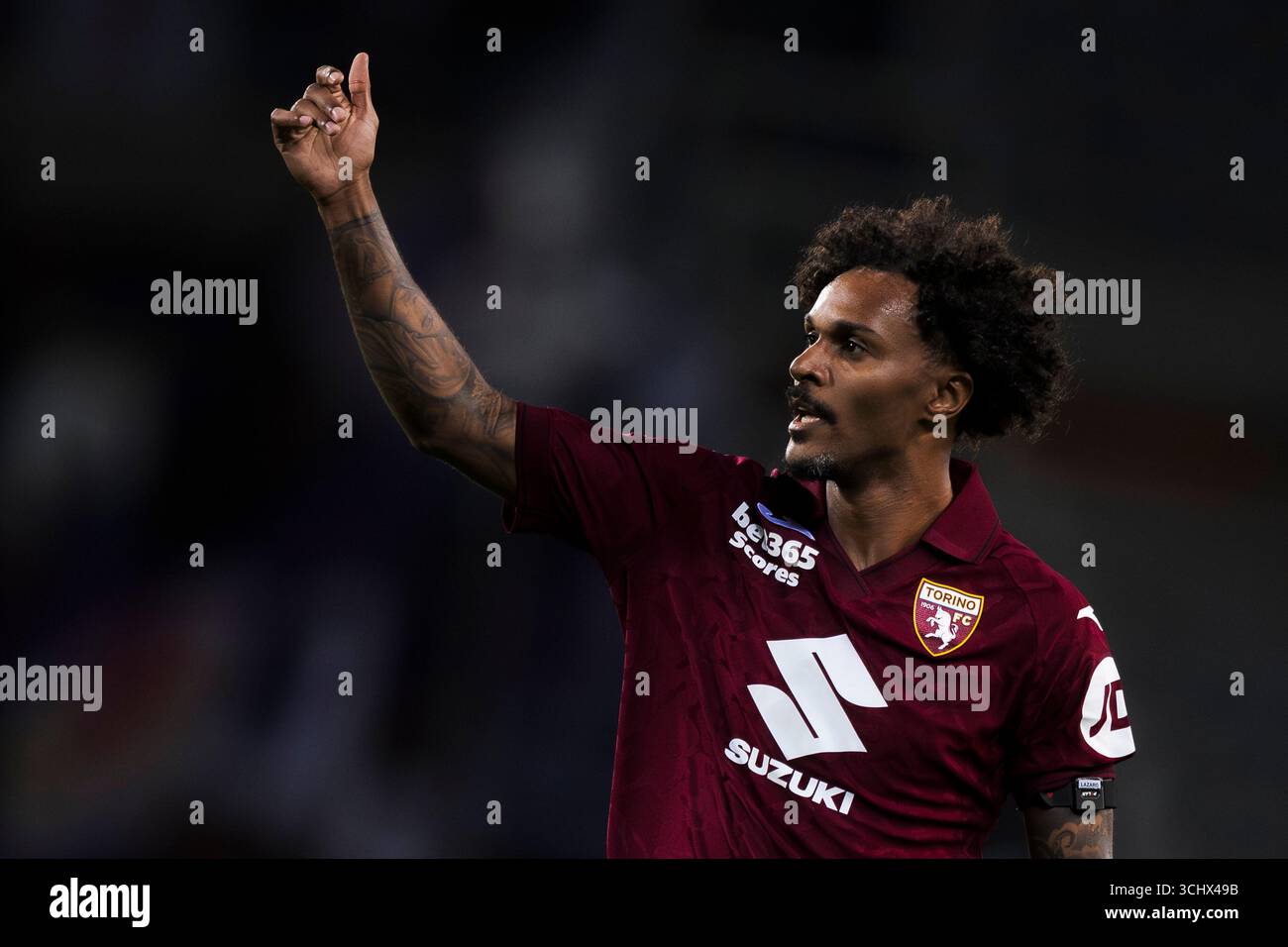 Valentino Lazaro of Torino FC gestures during the Serie A football ...