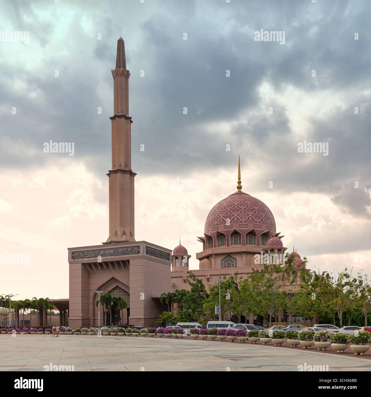 Putrajaya, Malaysia - February 20, 2025: The iconic pink Putra Mosque ...