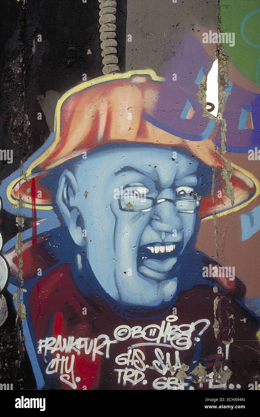 Painting at the Berlin Wall, created in the 1990s, Berlin, Germany ...
