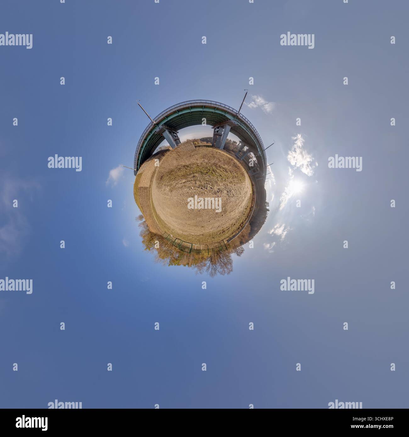 Abstract view of little planet transformation of spherical panorama 360 ...