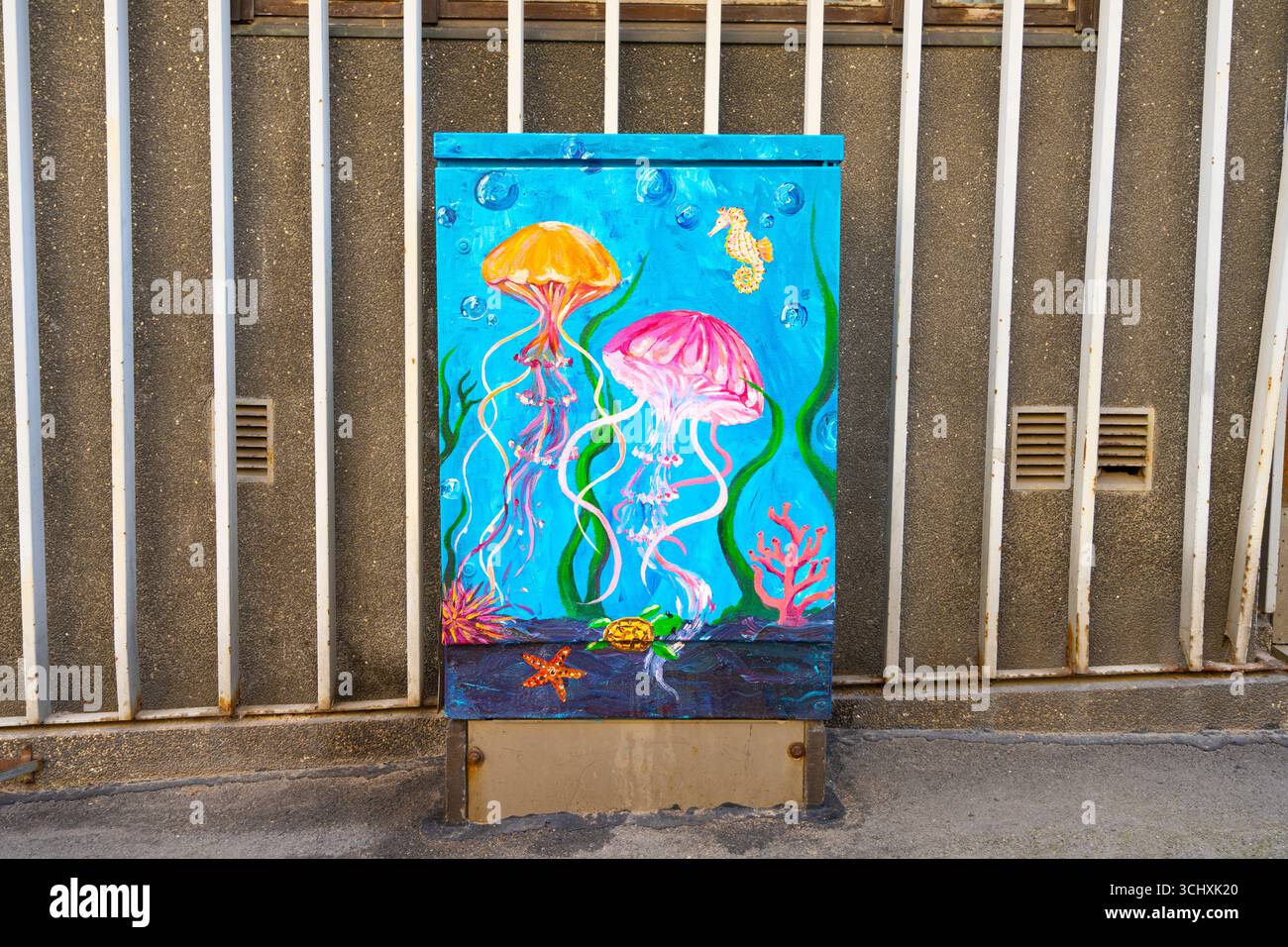 Helsinki, Finland. August 27 2025. the electrical junction boxes ...