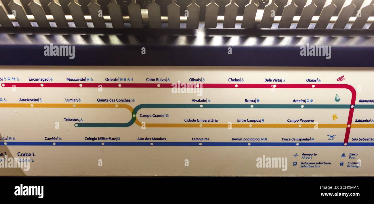 Lisbon metro map hi-res stock photography and images - Alamy