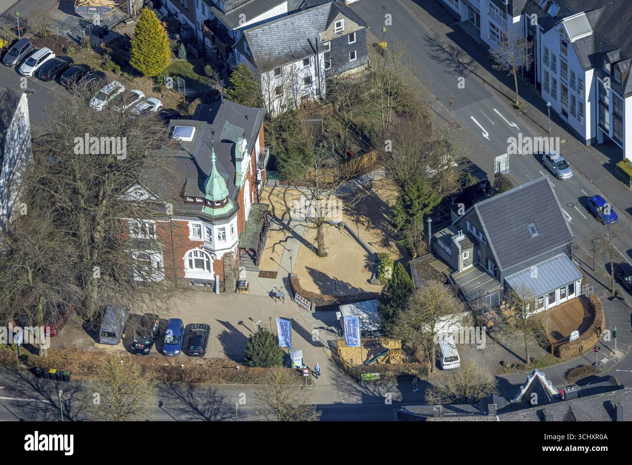 Aerial view, Restaurant Die Villa Olpe wird zum Starnberger Wirtshaus ...