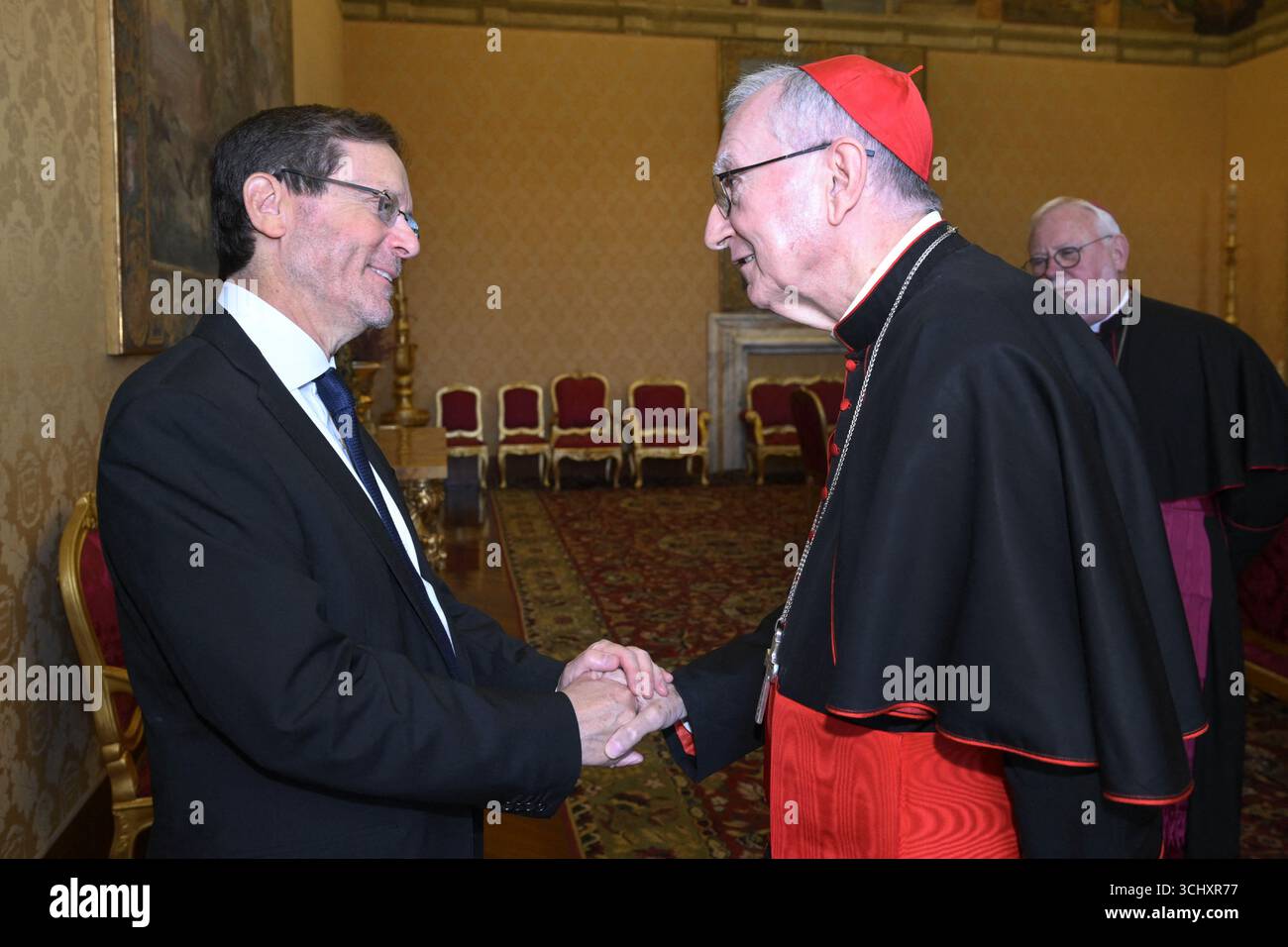 Vatican's Secretary of State cardinal Pietro Parolin meets president of ...
