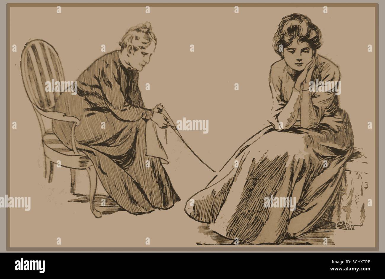 English Domestic scene Victorian times / early 1900s. - Circa 1900 ...