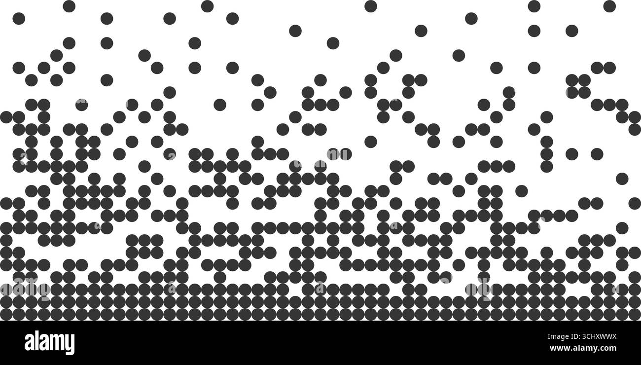 Disintegration dot circle grain noise, fade halftone effect, disperse ...