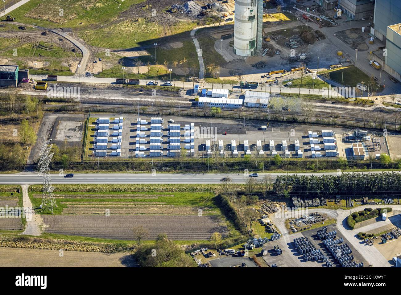 Aerial photo, RWE Generation SE Gersteinwerk power plant, stationary ...