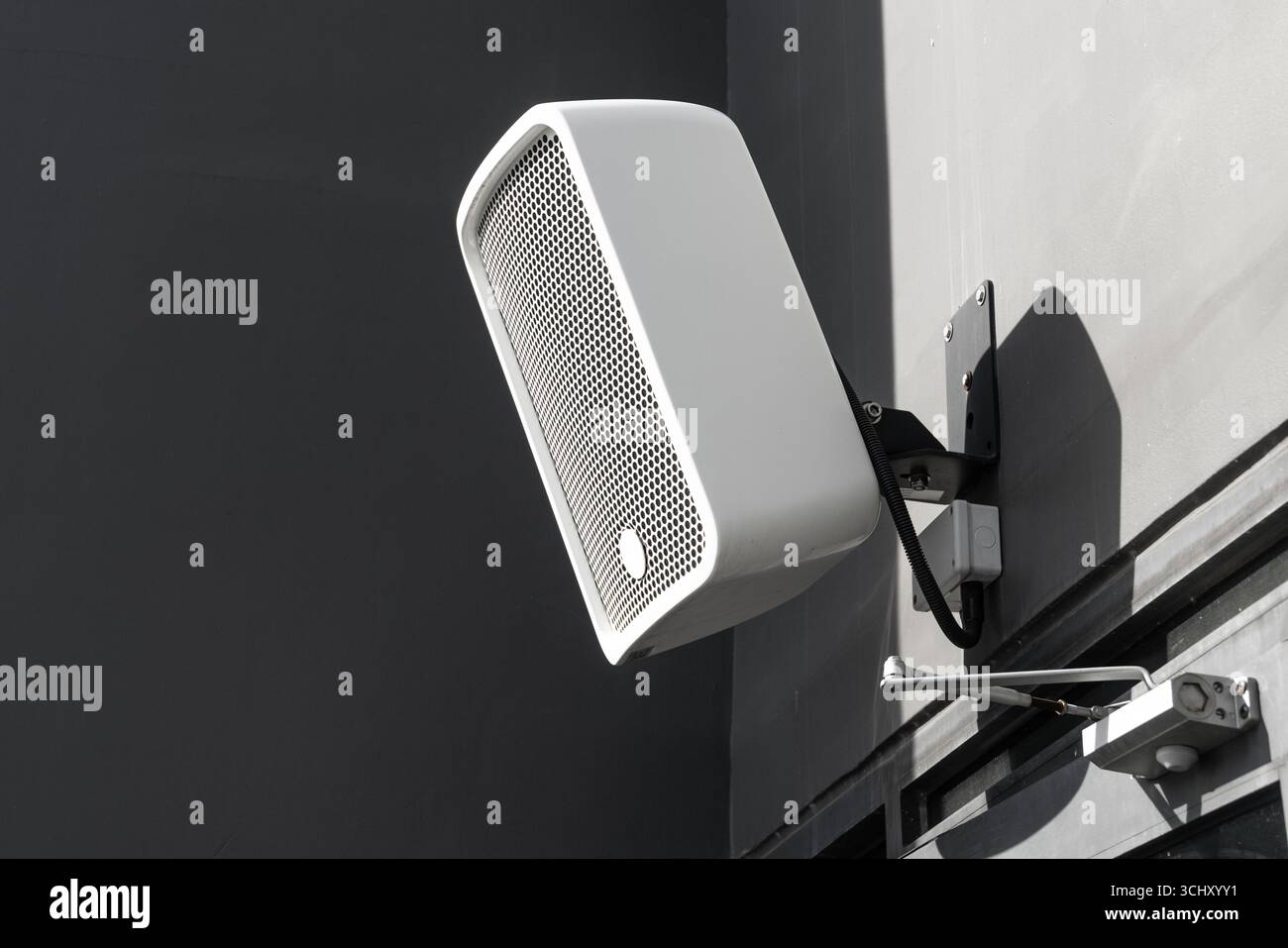Outdoor Speaker System installed at balcony wall backyard for exterior ...