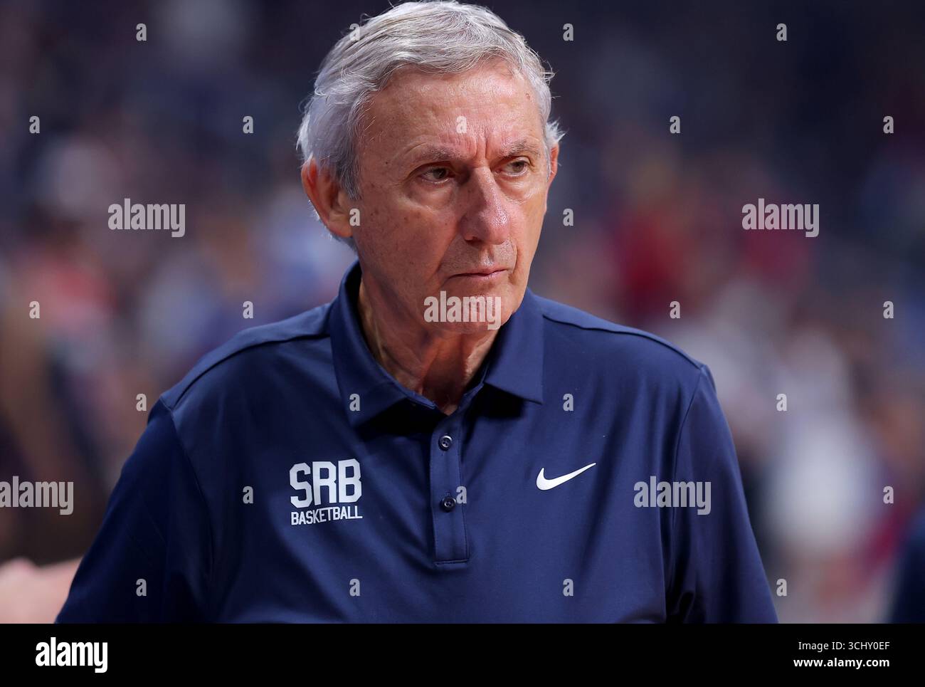Serbia's head coach Svetislav Pesic during FIBA Eurobasket 2025 group A ...