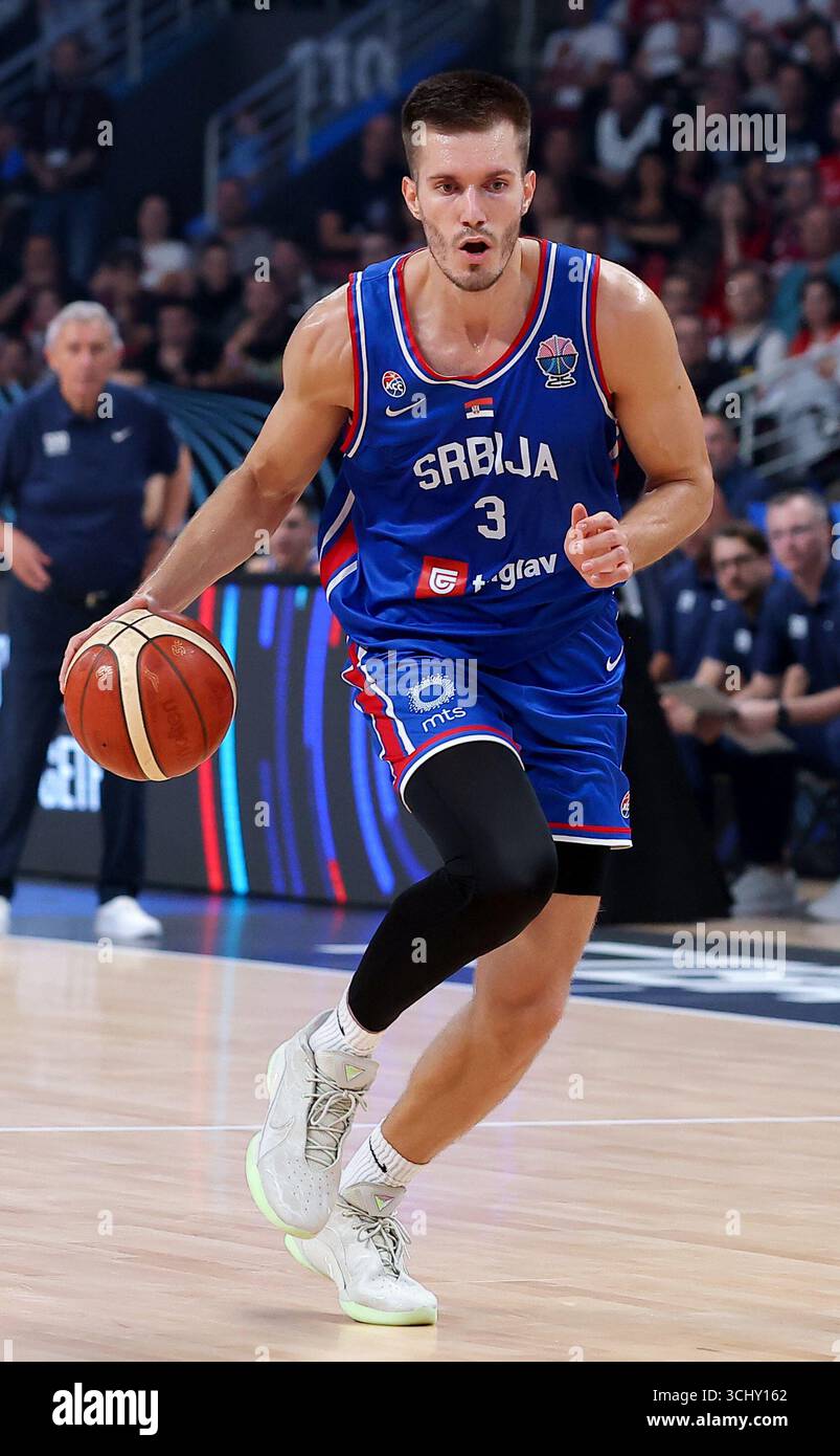 Serbia's Filip Petrusev during FIBA Eurobasket 2025 group A 5th round basketball match between ...