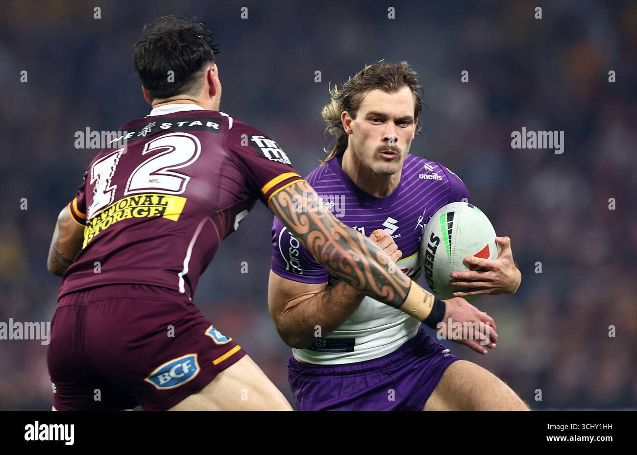 Reece Walsh of the Broncos warms up during the NRL Round 27 match ...