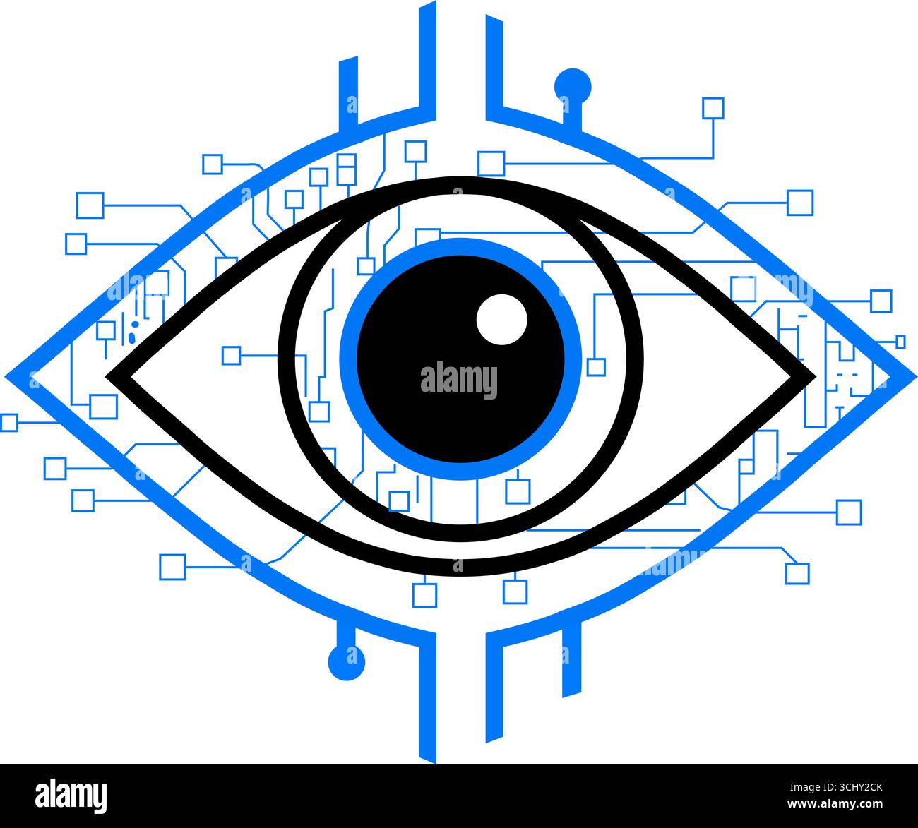 Digital ai eye art Cut Out Stock Images & Pictures - Alamy
